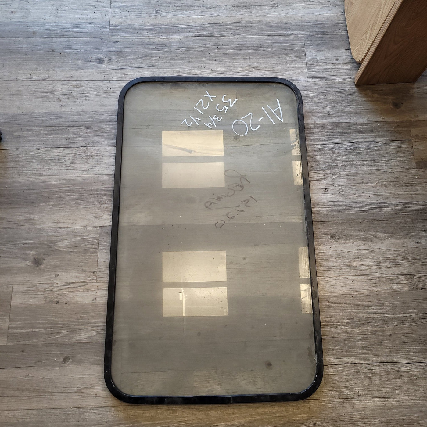 Used Black Radius Non-Opening Window : 35 3/4 X 21 1/2 X 1" D — RV Part ...