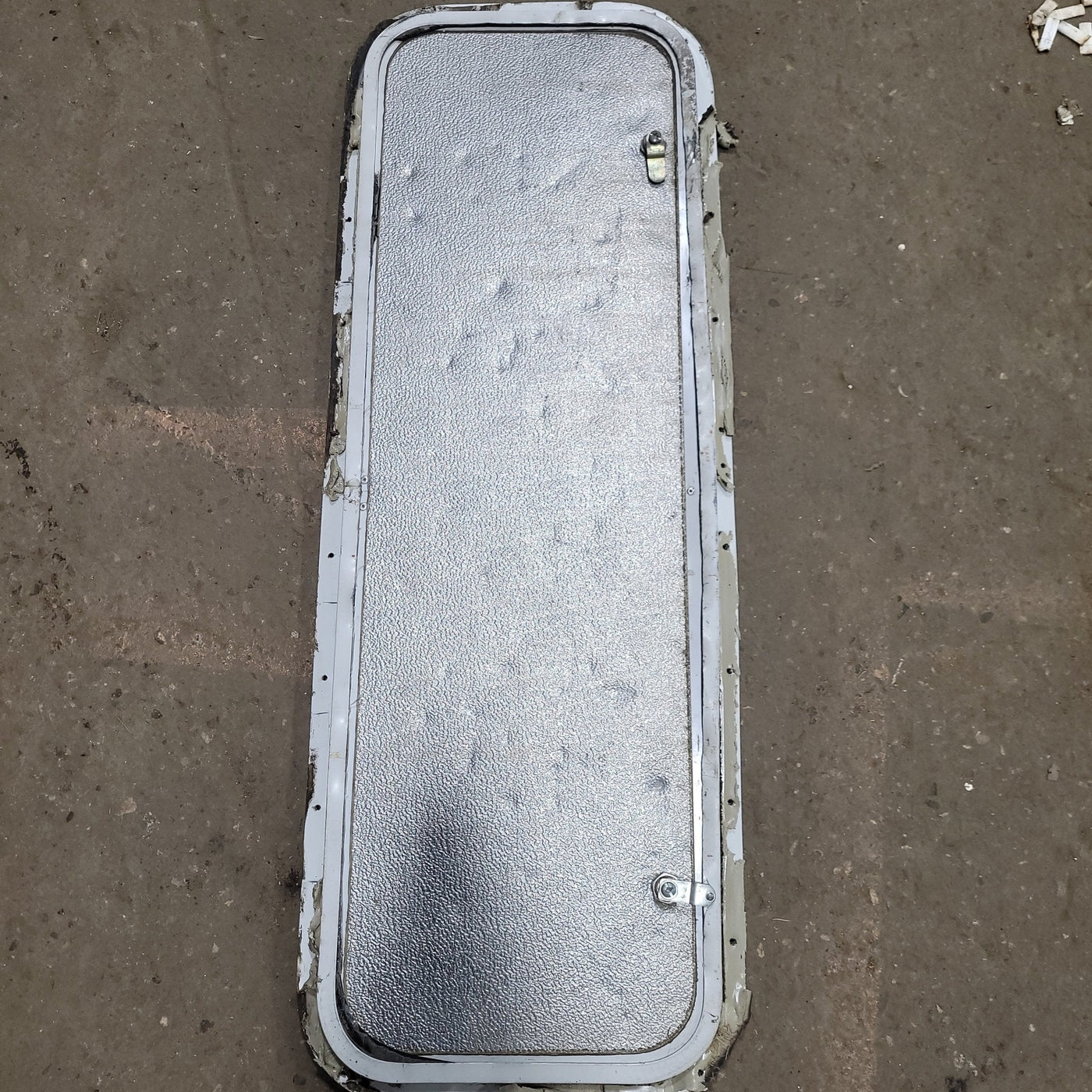 Used RV Radius Cargo / compartment Door 12" x 35 3/4" — RV Part Shop US