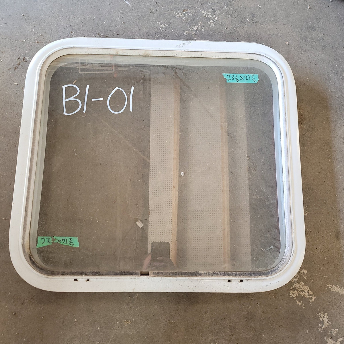 Used White Radius Non-Opening Window : 23 1/2 X 21 3/4 X 2" D — RV Part ...